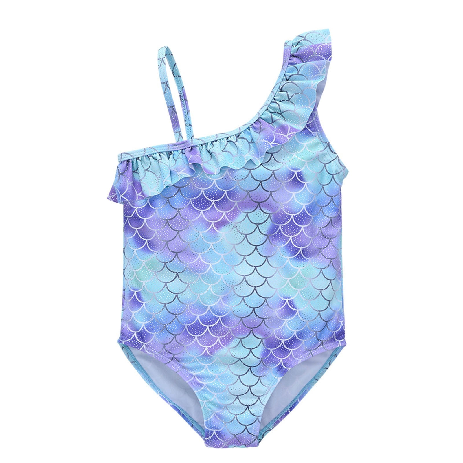 Lren Swimming Suit For Girls One Piece Ruffles Beach Swimwear For Girls 9136
