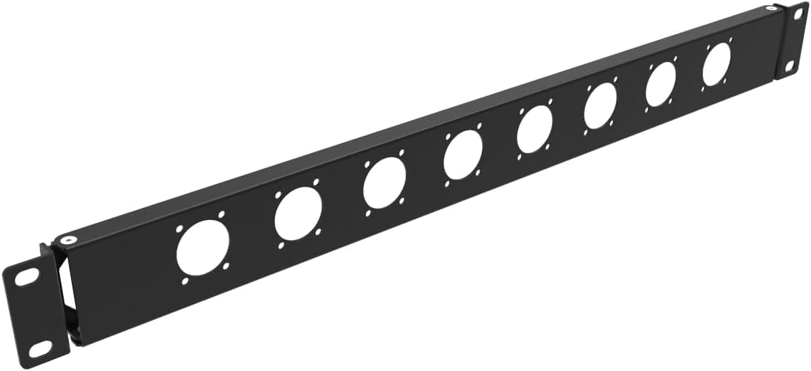 LS 1U Hinged Rack Panel 8D XLR HDMI Audio Rack Mount Panel for 19 ...