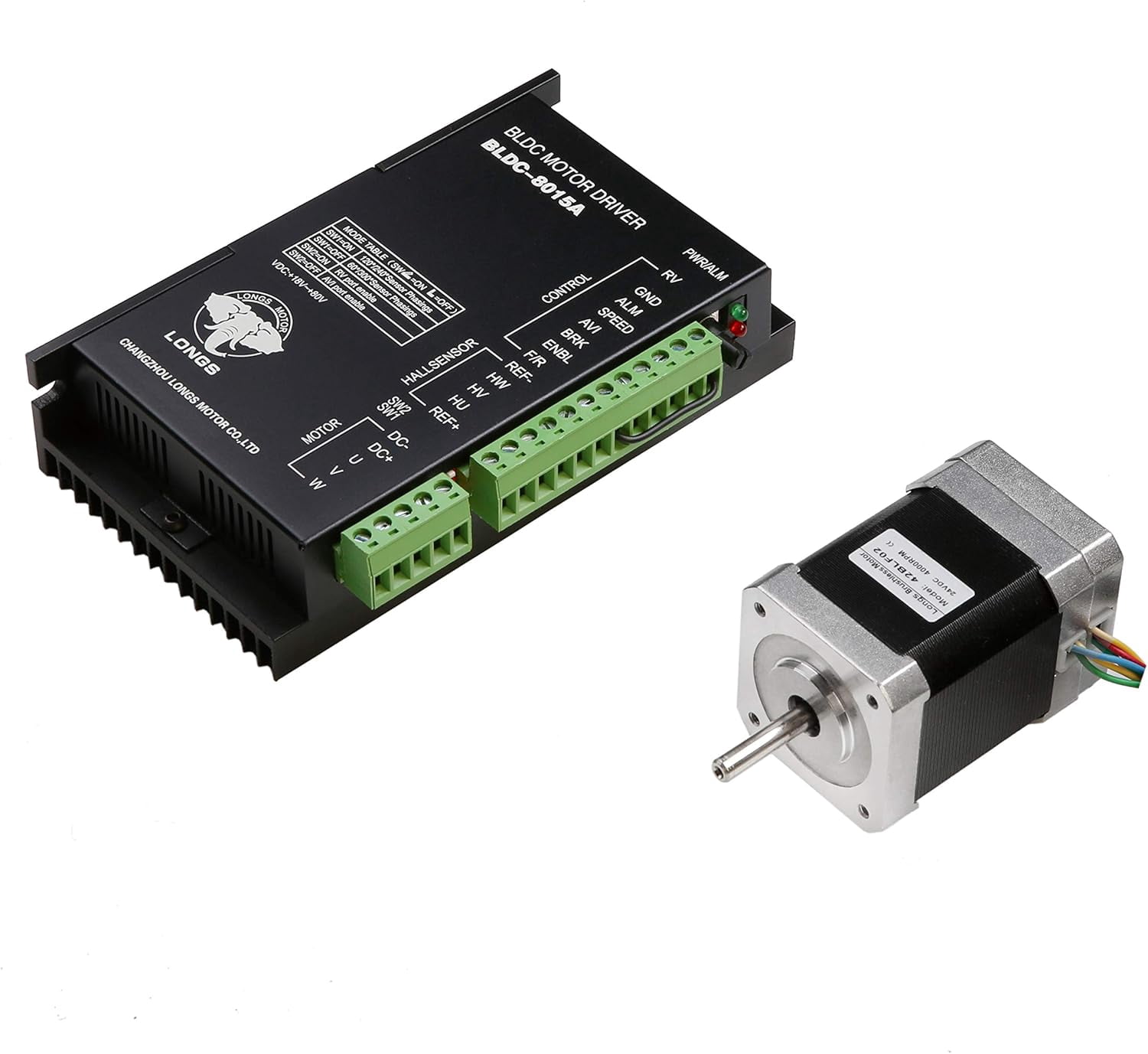 LS 42BLF01 Brushless DC motor,4000RPM,24VDC,3phase & driver BLDC-8015A ...