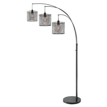 Lite Source Monita Black LED Arc Floor Lamp, Standing 81" Tall, 75 ...