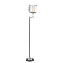 LS-83650AB/BLK-Lite Source-Tanko - 1 Light Floor Lamp-74 Inches Tall and 36.5 Inches Wide ...