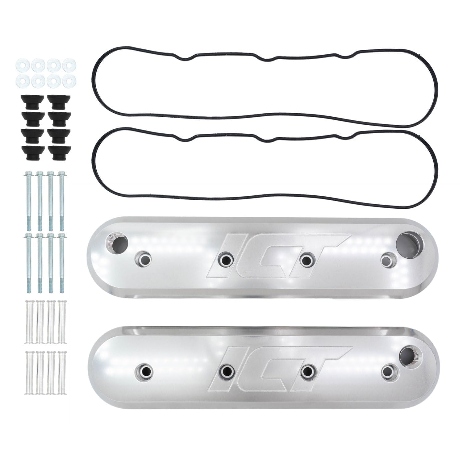 LS Billet Aluminum Valve Cover Set -12orb PCV - LS1 LS2 LSX LS7 LS3 ...