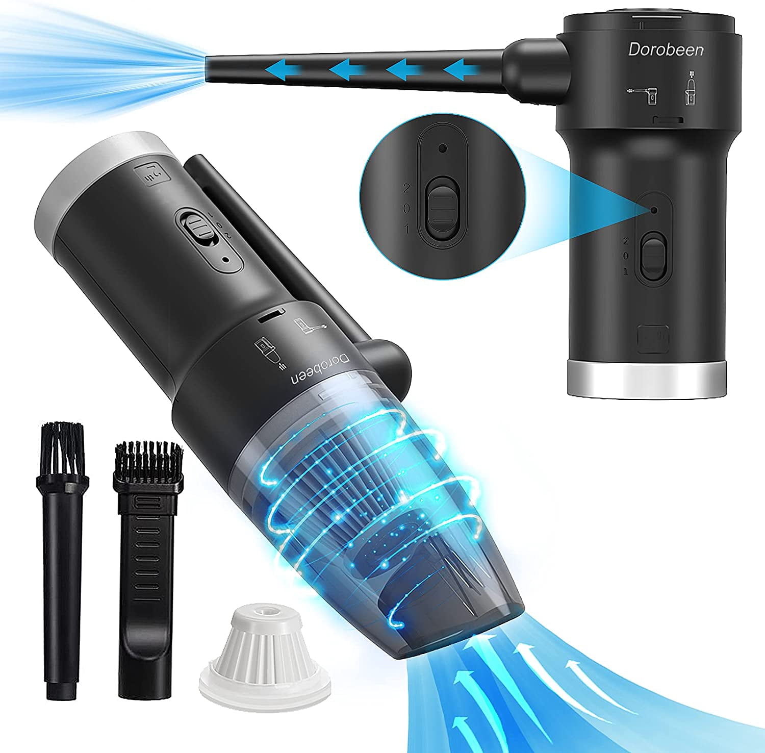 LS Cordless Air Duster, Blower & Vacuum 2 in 1, Compressed Air Duster ...