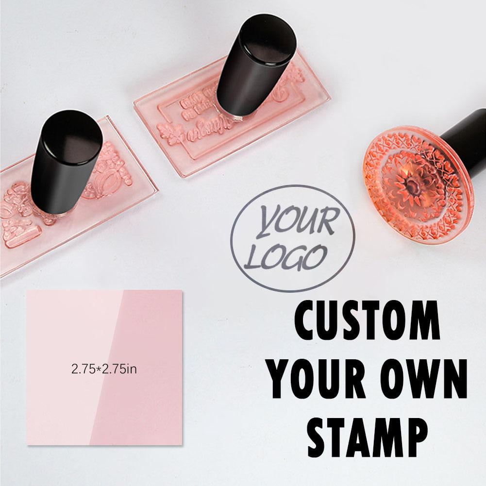 LS Customerized DIY Stamp Acrylic Seal Stamp Multi-Shapes （Texts ...