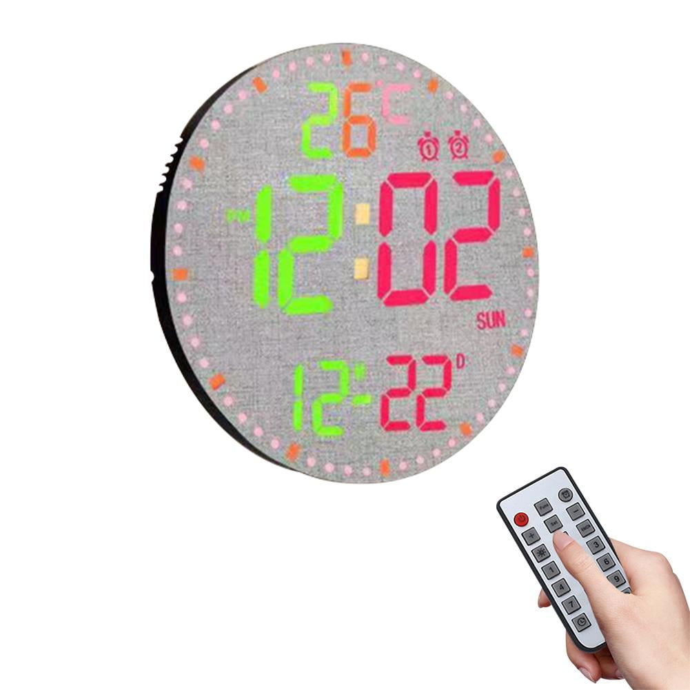 LS Digital Wall Clocks, Digital Clock Adjustable Brightness Large LED ...