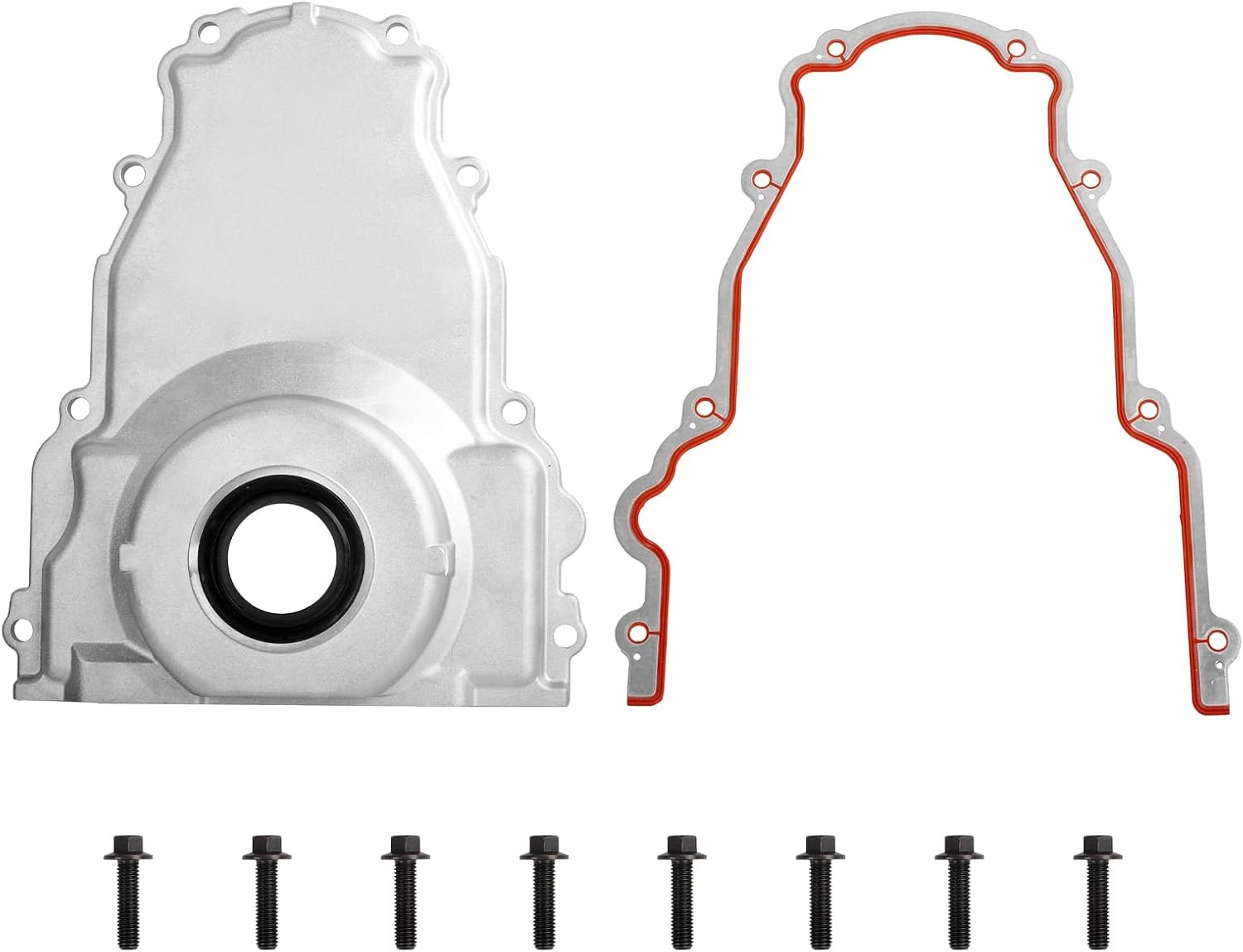 LS Front Timing Cover with w/Crank Gasket and Bolts Set Compatible with ...