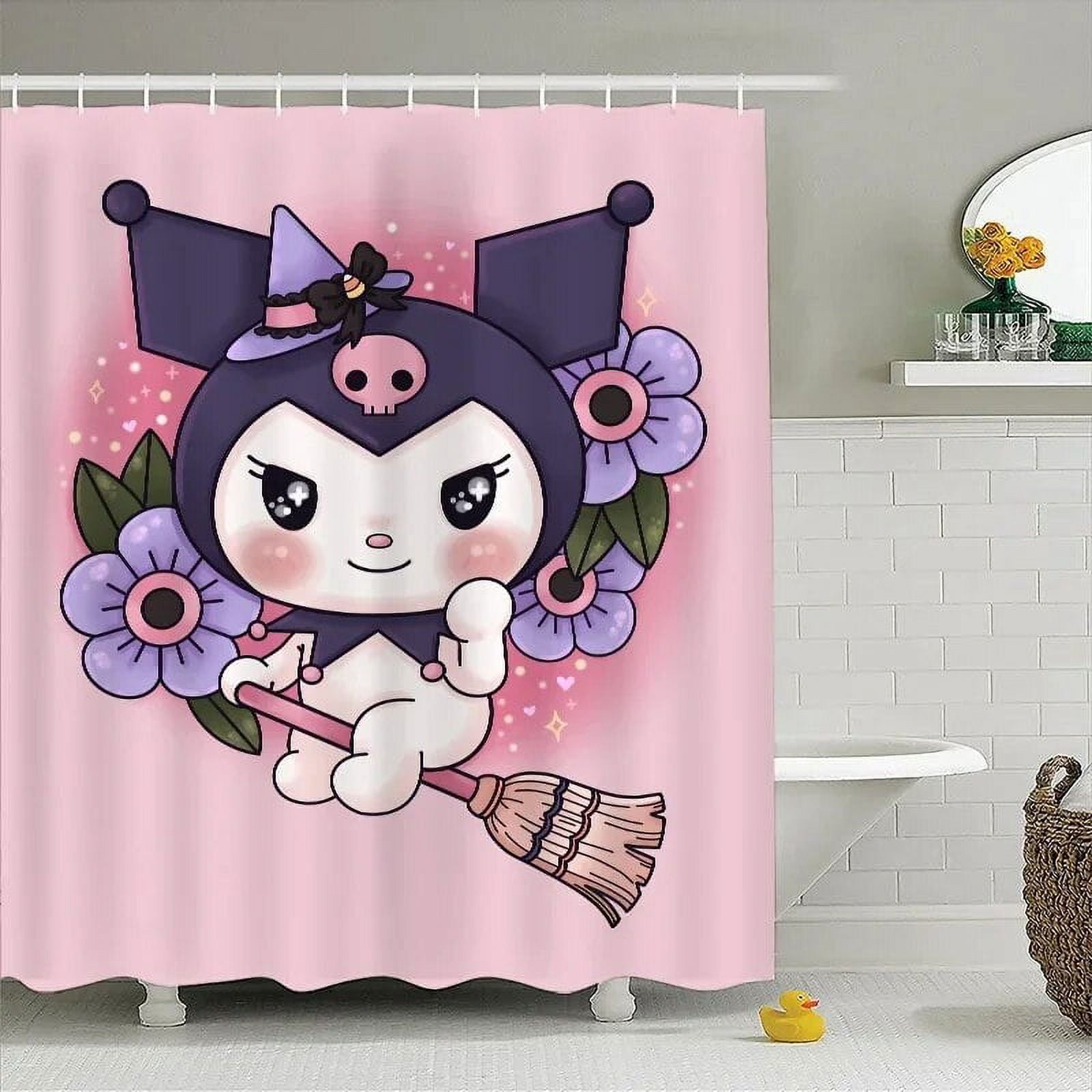 Ls Kawaii Sanrio Shower Curtains Kuromi My Melody Anime Cartoon