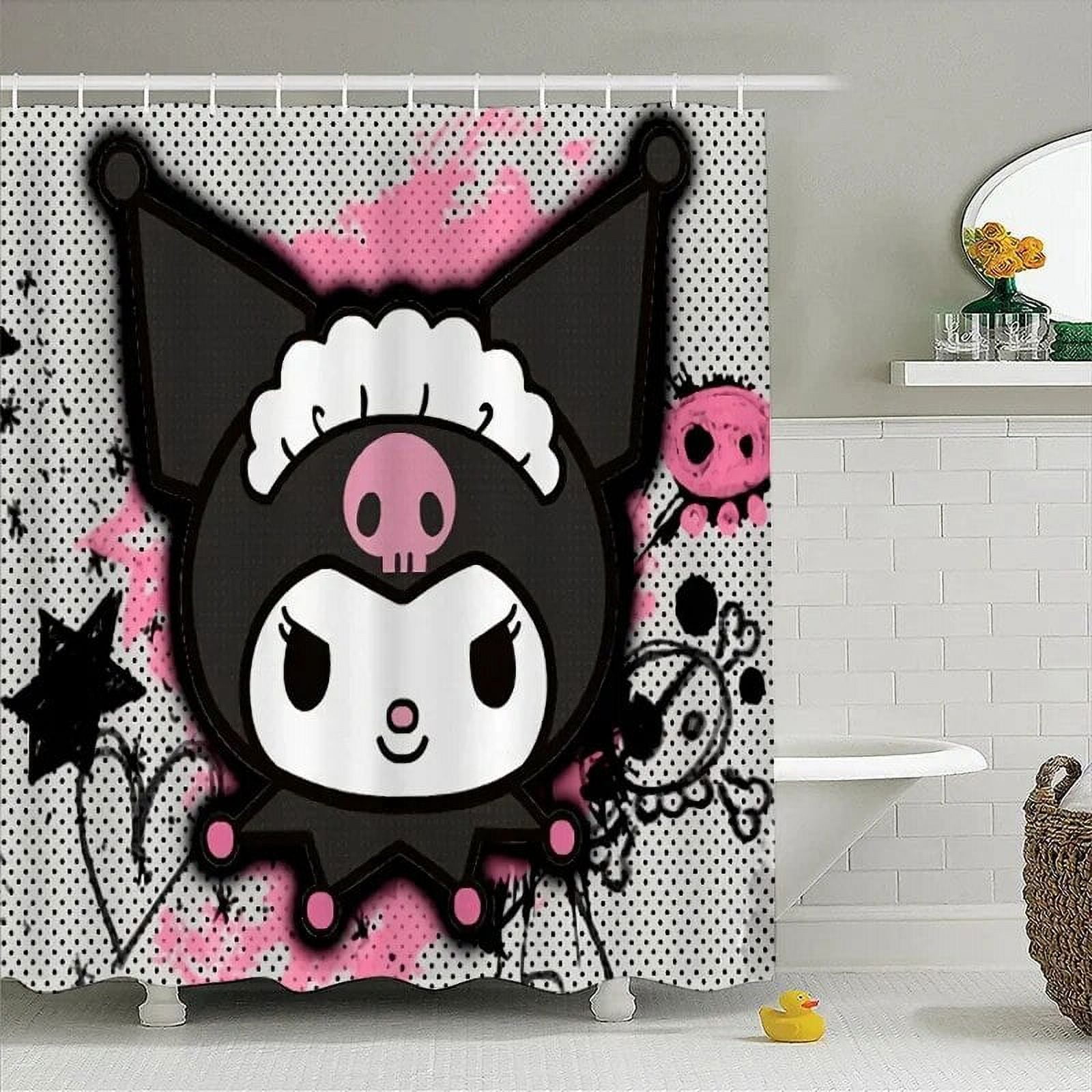 Ls Kawaii Sanrio Shower Curtains Kuromi My Melody Anime Cartoon