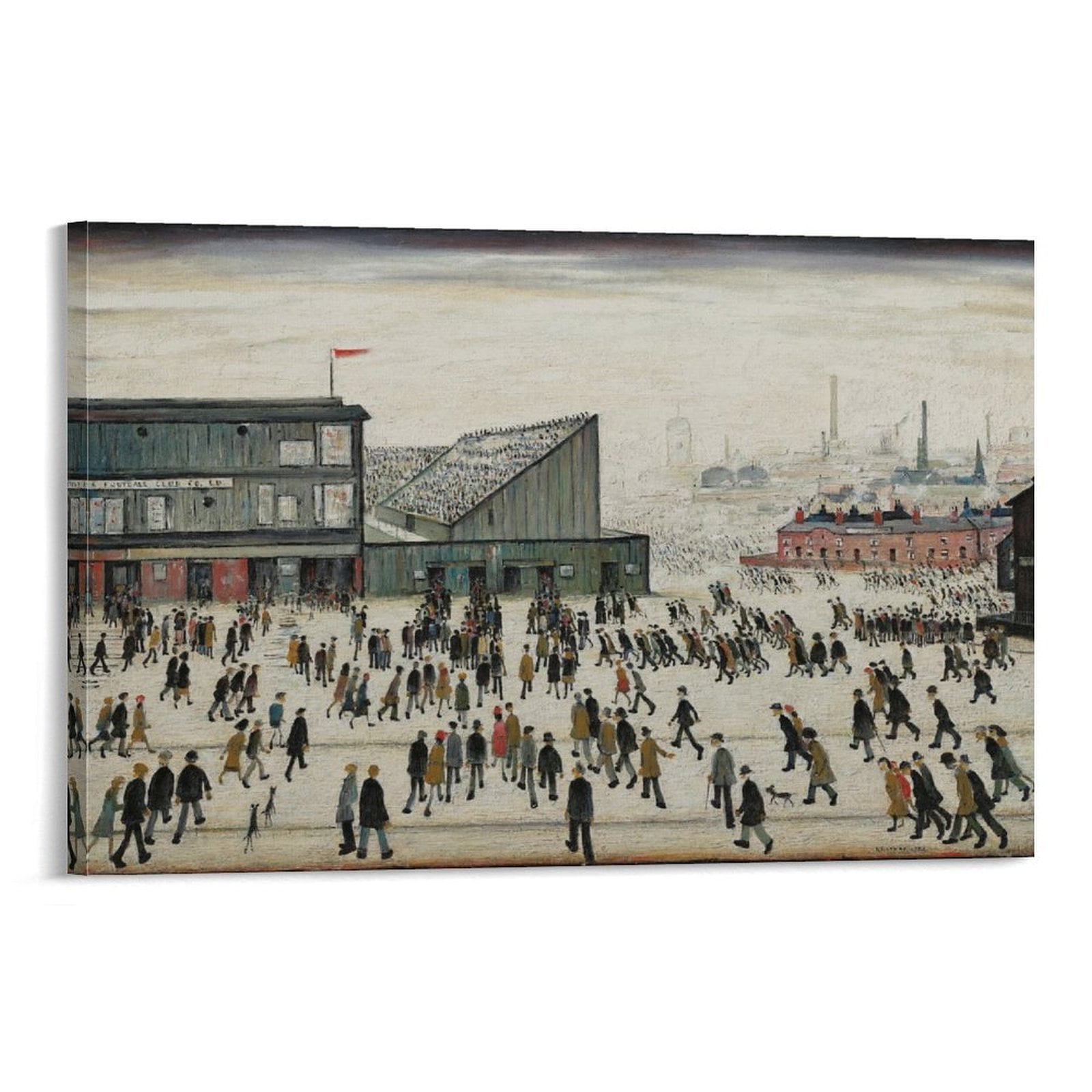 LS Lowry Going to The Match Large Canvas Printing Famous Paintings Wall ...