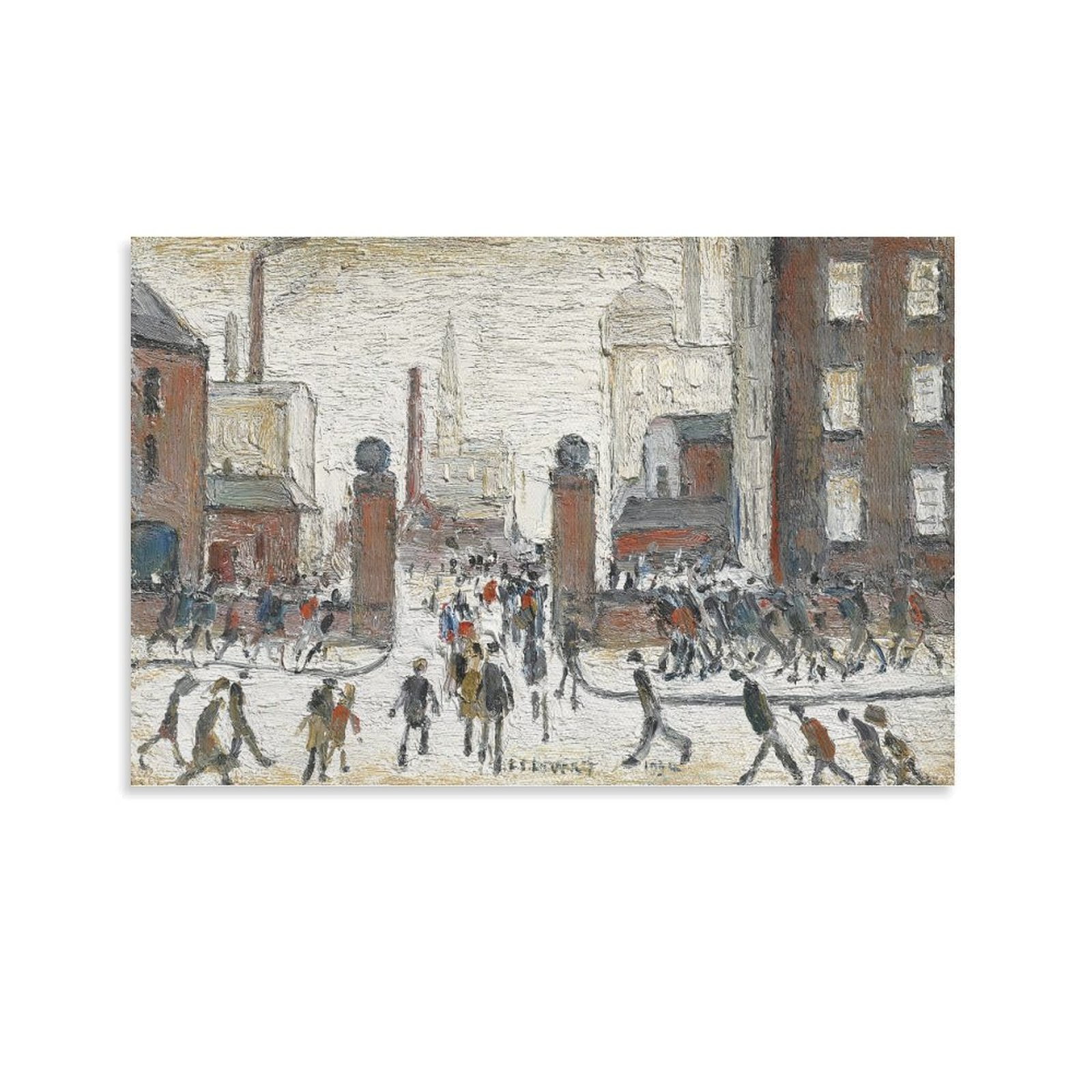LS Lowry A Mill Scene, Wigan Large Canvas Printing Famous Paintings ...