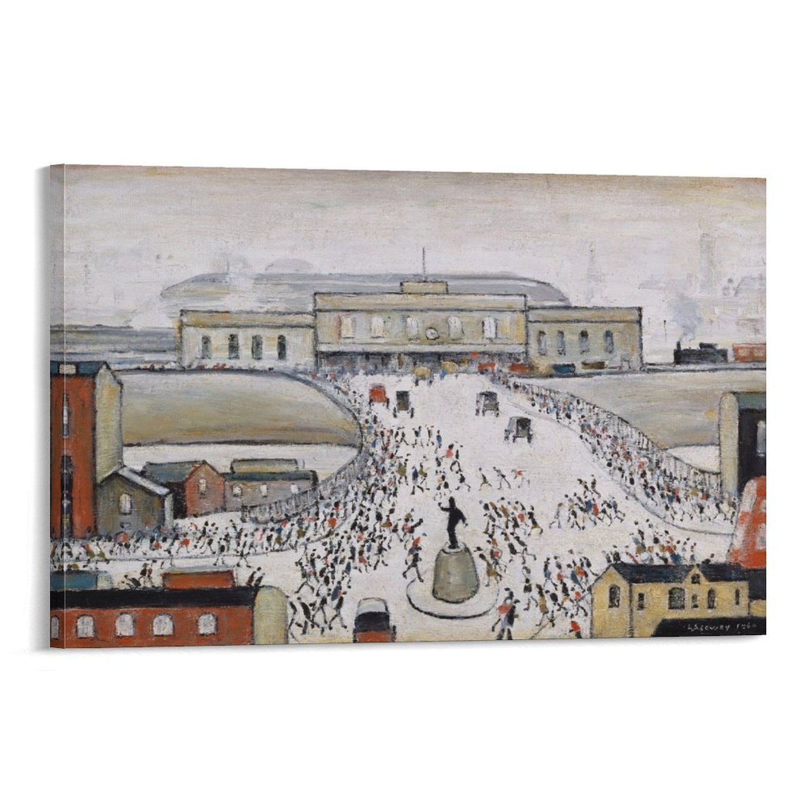 LS Lowry Station Approach Large Canvas Printing Famous Paintings Wall ...