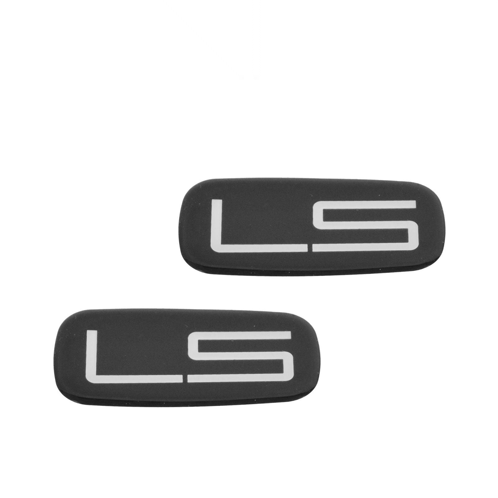 LS Nameplate Emblem Black w/ Silver Lettering Pair Set for y for Pickup ...