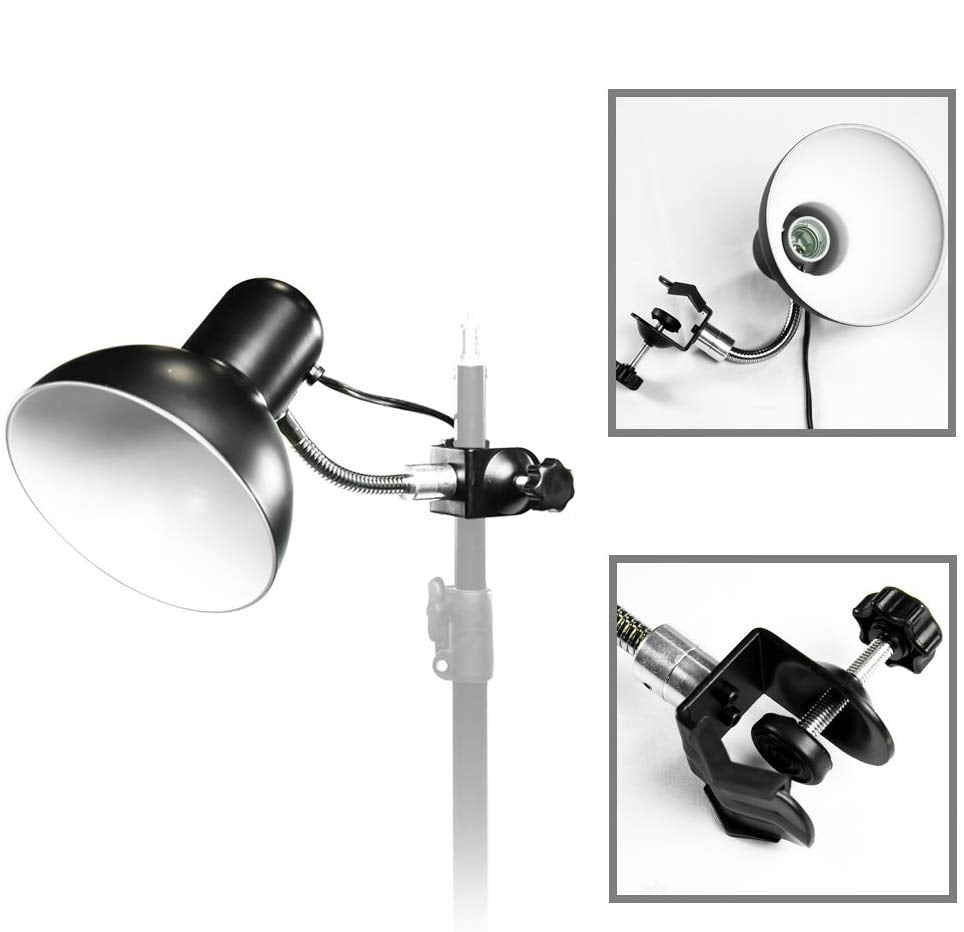 LS Photography 10 X Adjustable Gooseneck Photo light head with C-clamp ...