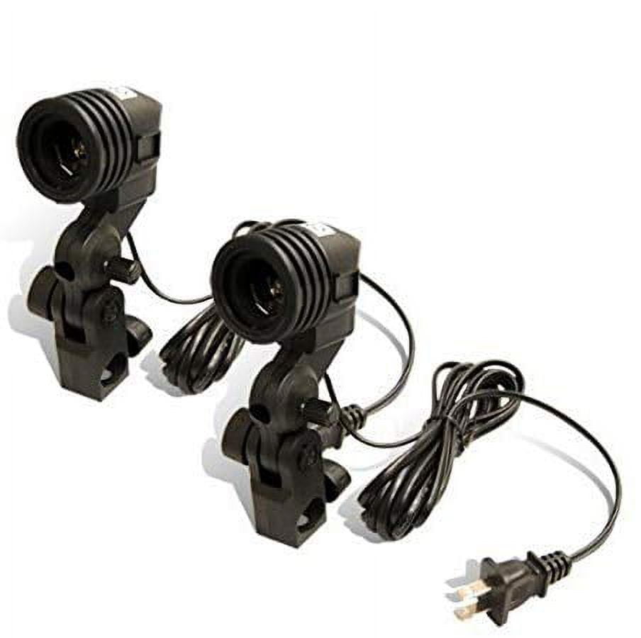 LS Photography [2 Pack] E26 / E27 New AC Socket Light Stand Mount Lamp ...