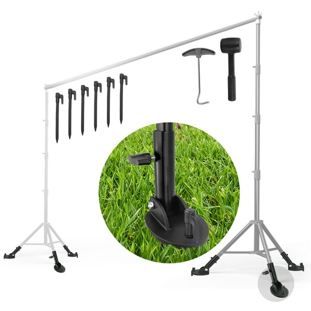 LS Photography [6-Pack] Backdrop Stand Outdoor Mount, Angle Adjustable ...