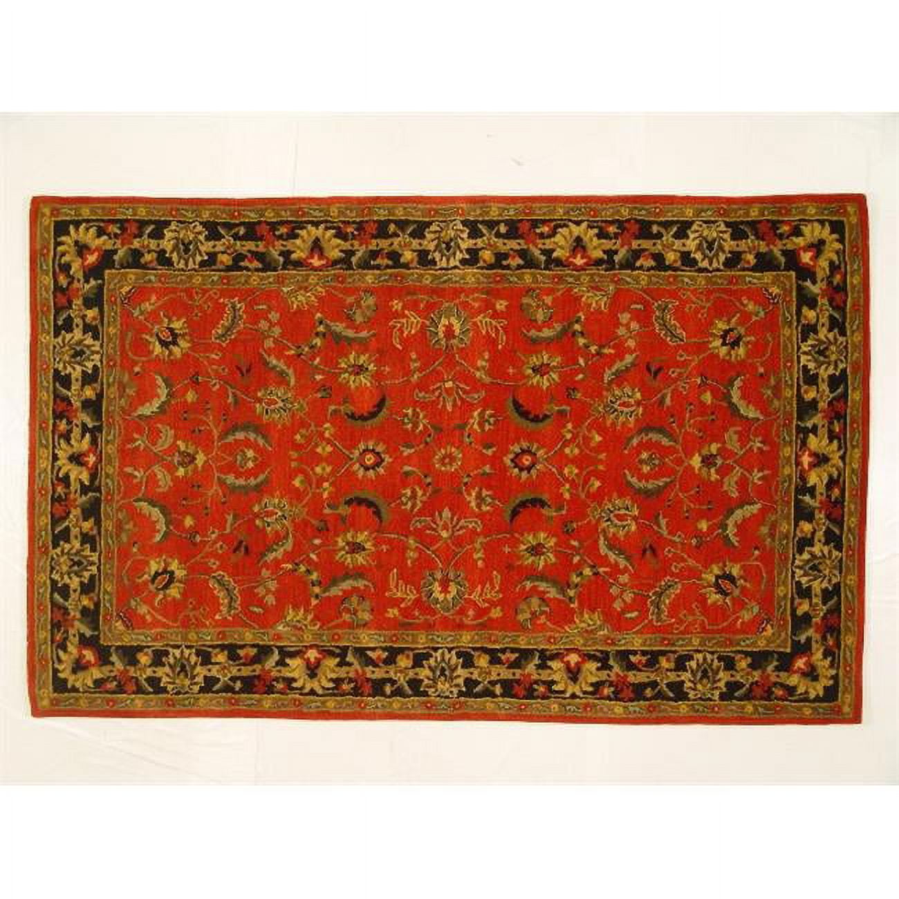 LS-RM9 5 x 8 ft. Kavera 100 Percent Long Fiber Wool Hand Made Rug, Red ...
