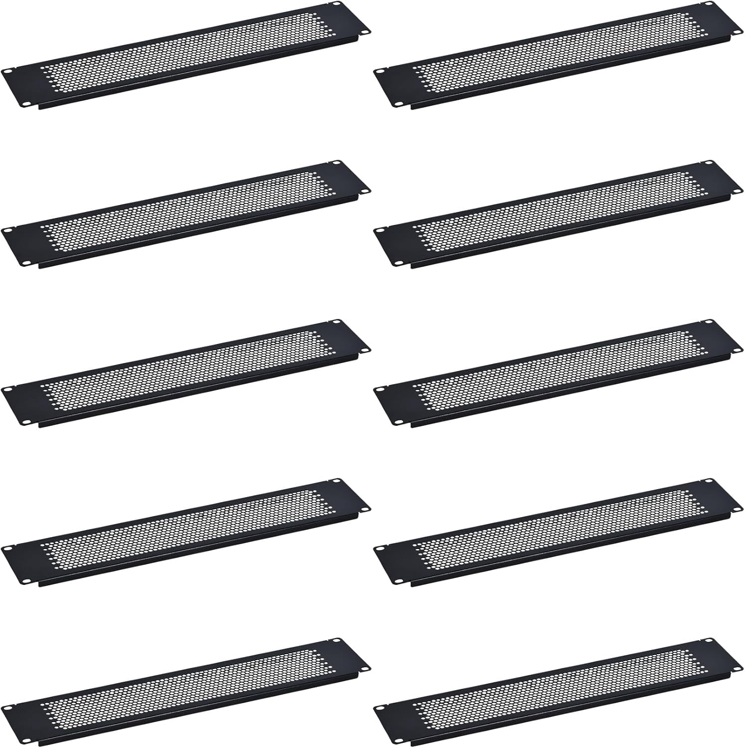 LS RackPath 2U Blank Rack Mount Panel Spacer with Venting (10 Pack) for ...