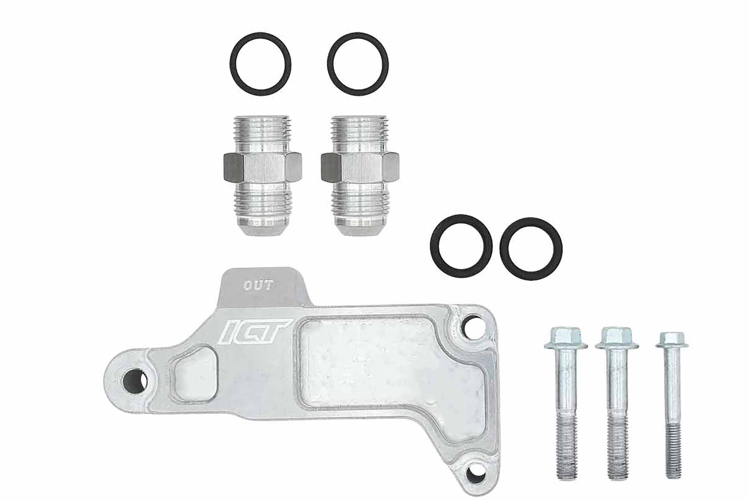 LS Remote Oil Filter Adapter for Front-Sump Sheet Metal Oil Pan ...
