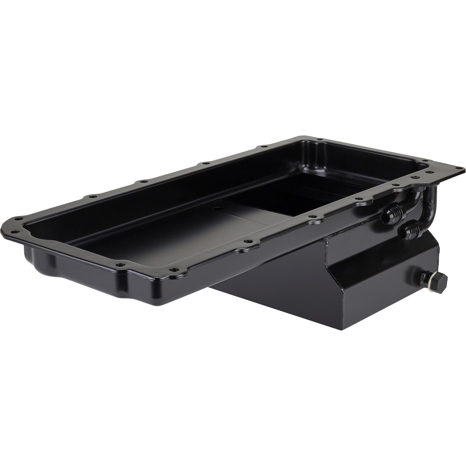 LS Swap Conversion Low Profile Oil Pan, Black, 90 Degree 10 AN ...