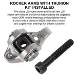 LS1 Rocker Arms with Trunion Kit Installed for 4.8, 5.3, 5.7, 6.0 ...