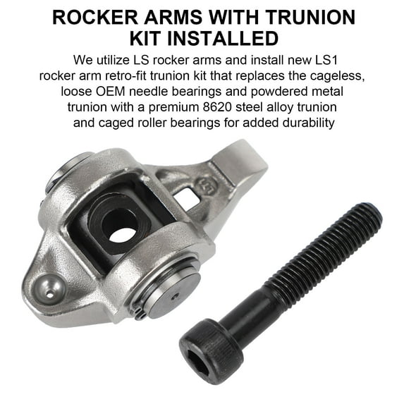 LS1 Rocker Arms with Trunion Kit Installed for 4.8, 5.3, 5.7, 6.0 ...