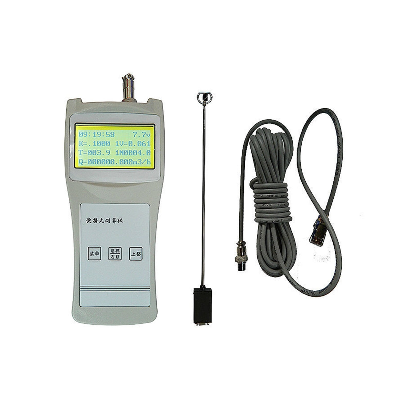 LS1206B Liquid Flow Meter 0.05~8m/s / Portable Velocity Spiral Paddle ...