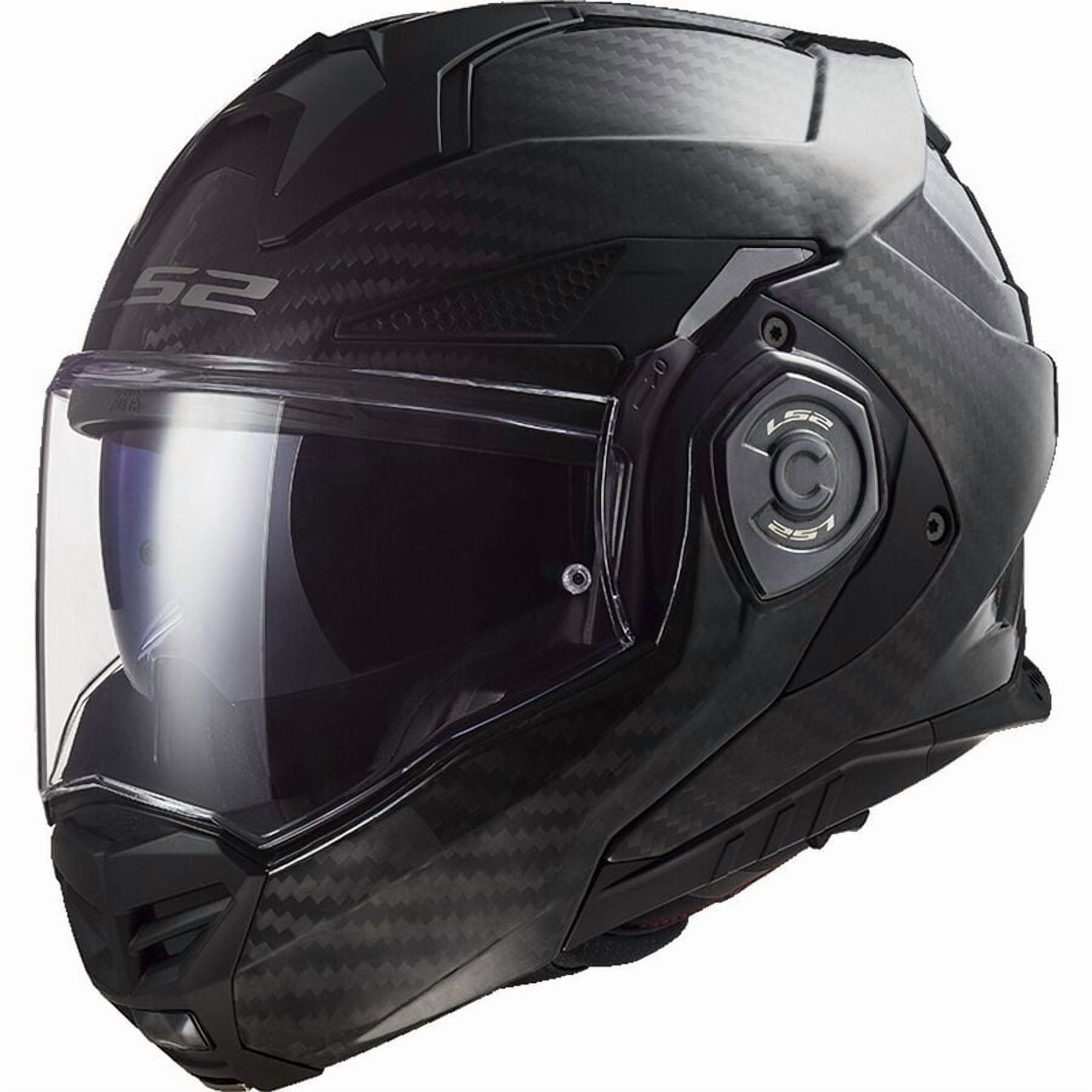 LS2 Helmets Advant X Carbon Modular Motorcycle Helmet, Matte Carbon ...