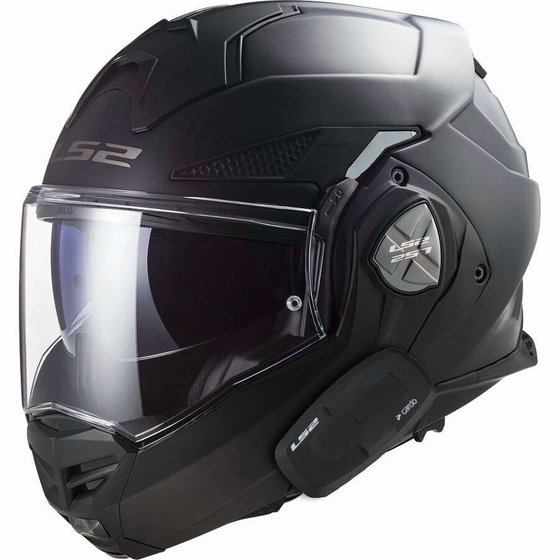 LS2 Advant X Cardo Adult Street Motorcycle Helmet - Matte Black / X ...