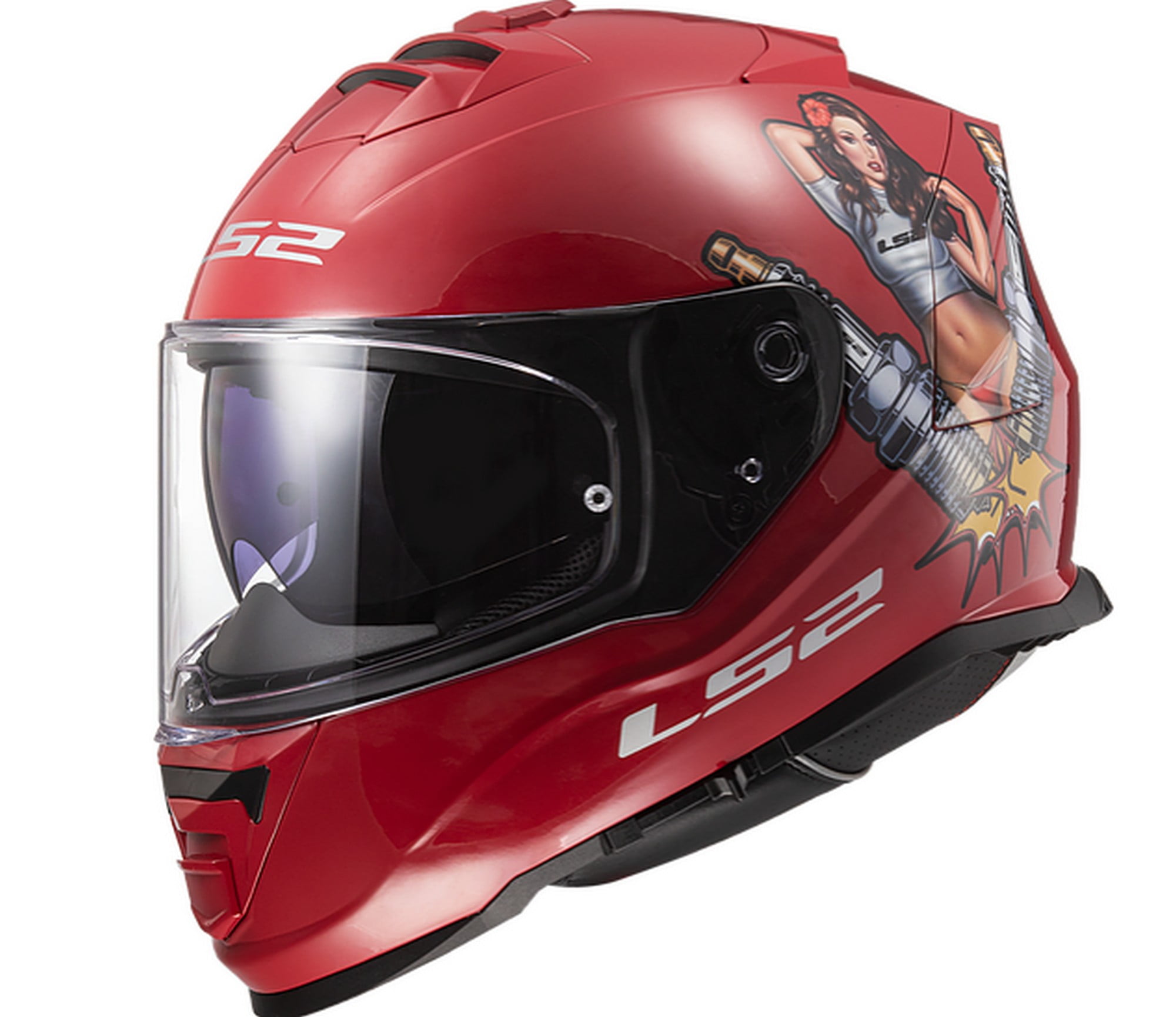 LS2 Assault Spark Motorcycle Helmet Matte Chili Pepper XL - Walmart.com