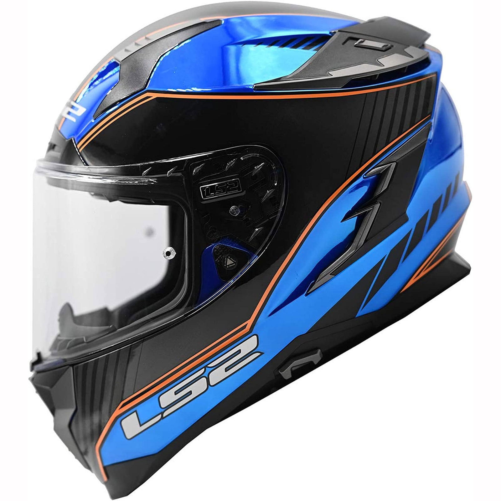 LS2 Challenger GT Boss Gloss Blue Krome Helmet size 2X-Large - Walmart.com
