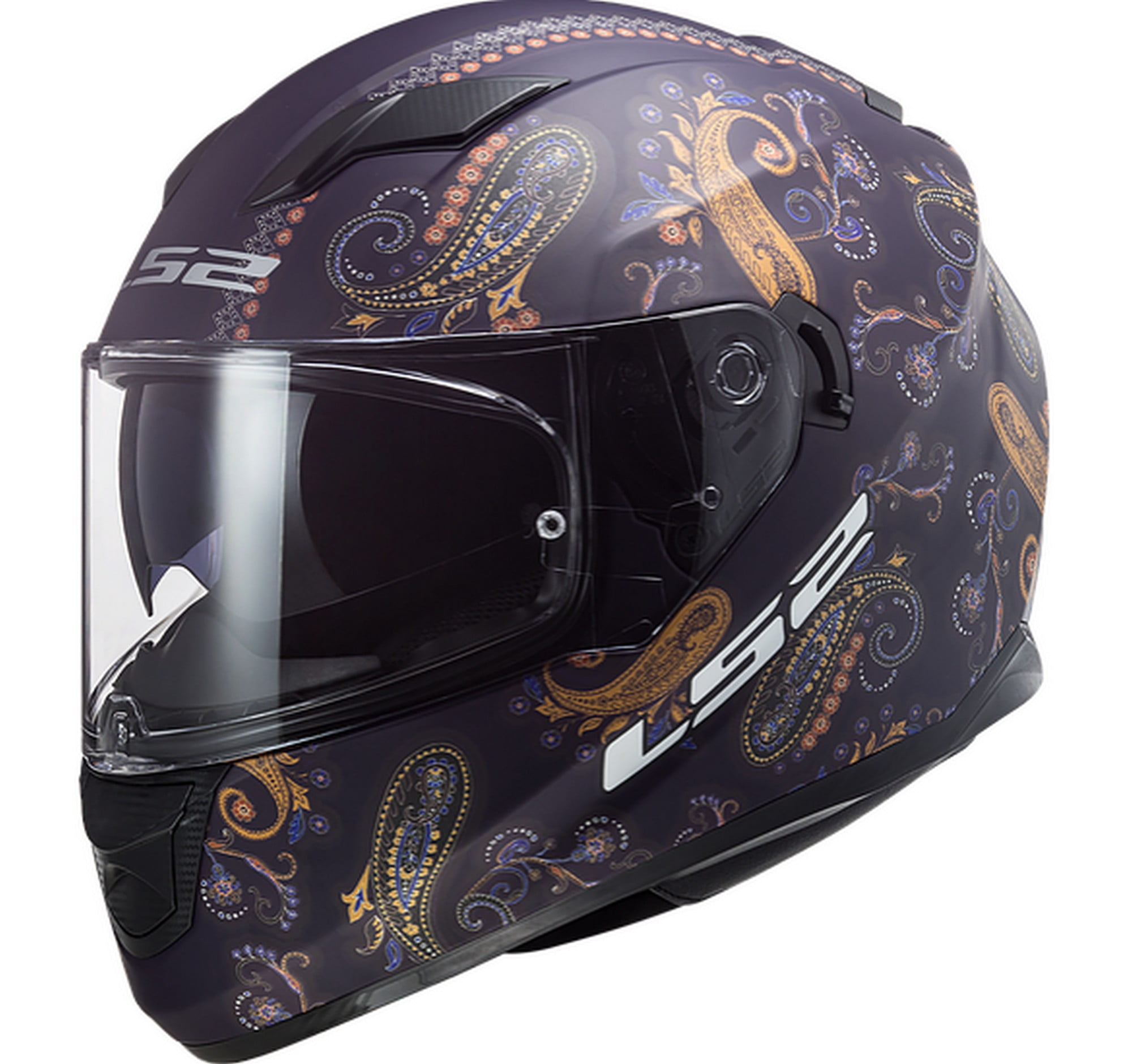 LS2 Helmets Paisley Pattern Stream Full Face Motorcycle Helmet, Matte ...