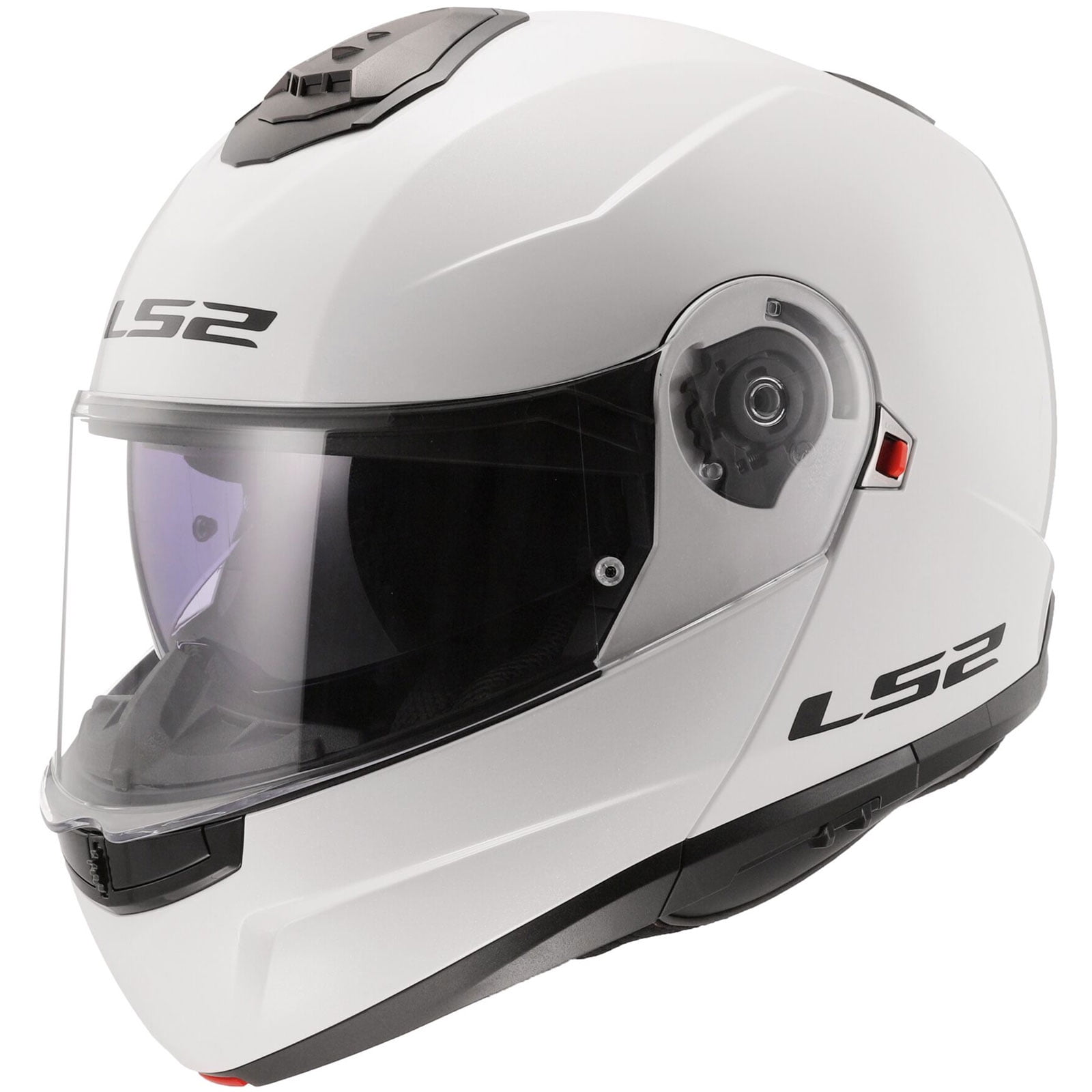 LS2 Helmets Strobe II Solid Modular Motorcycle Helmet - Pearl White (XS ...