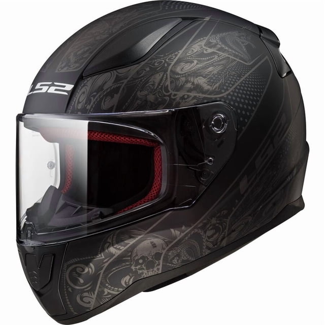 LS2 Rapid II Adult Street Motorcycle Helmet - Matte Black / Medium ...