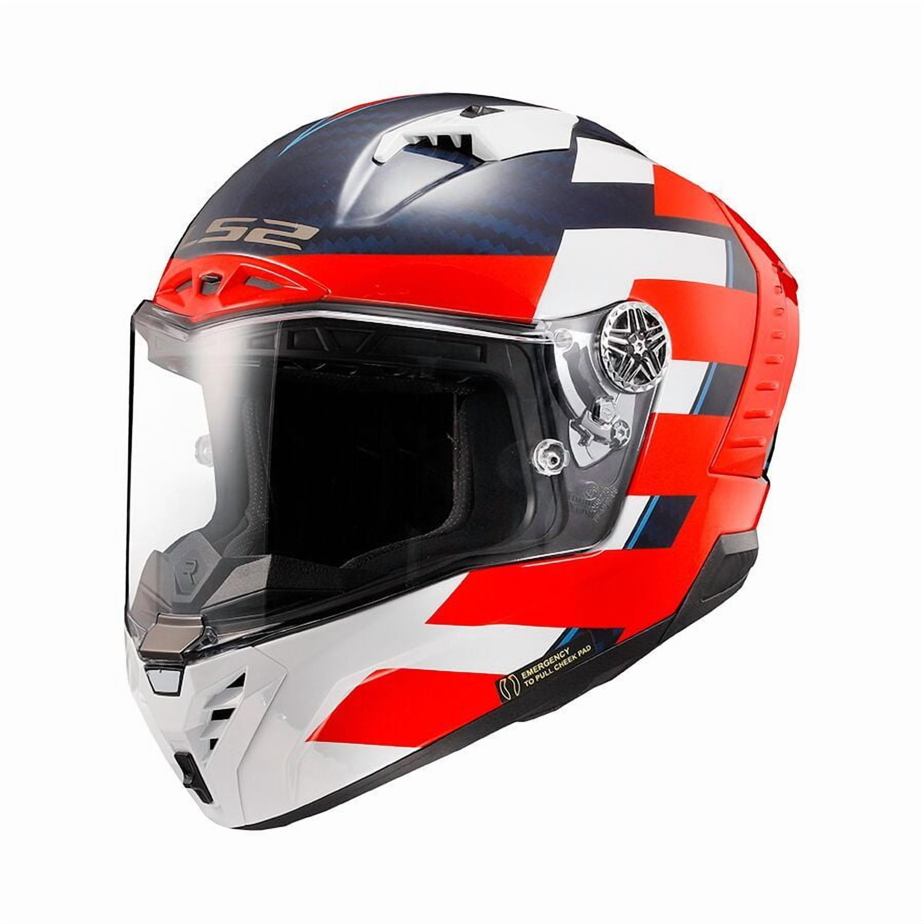 LS2 Thunder C Alliance Red White Blue Helmet size Large - Walmart.com