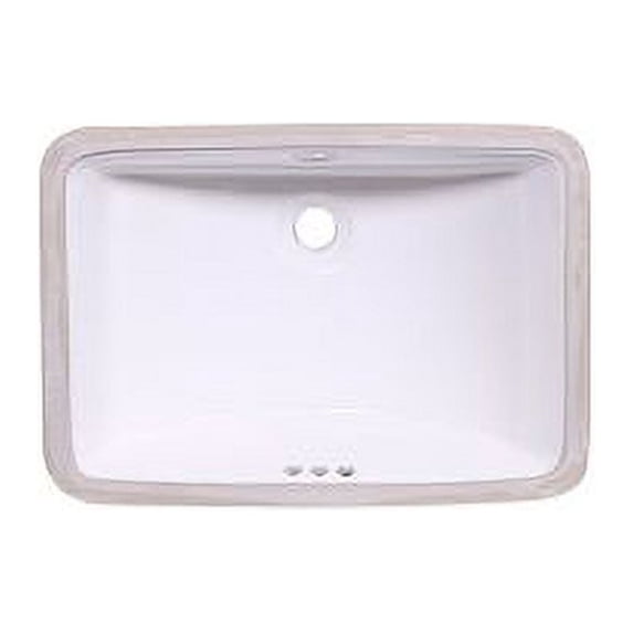 LSC6 Undermount Rectangular Ceramic Sink White - Walmart.com