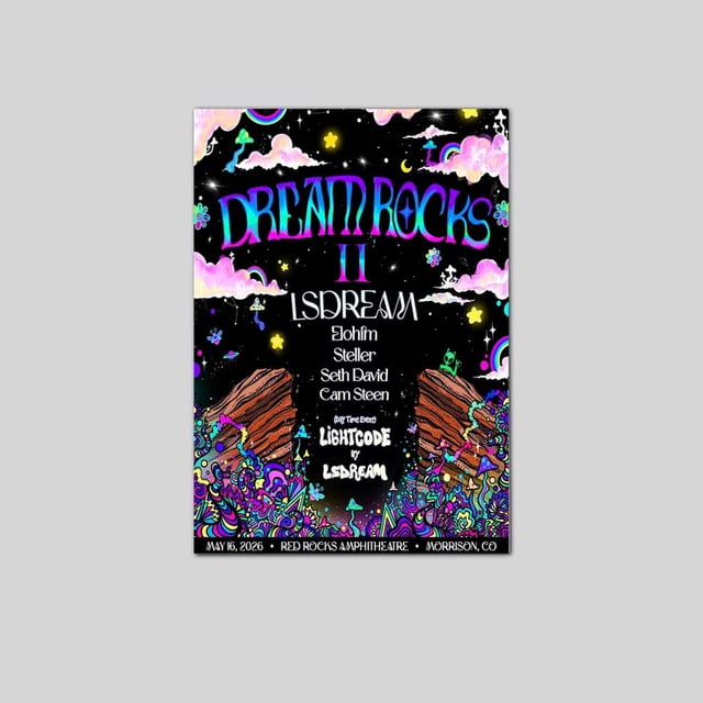 LSDREAM with Elohim DREAM ROCKS II RED ROCKS AMPHITHEATRE 2026 Poster ...