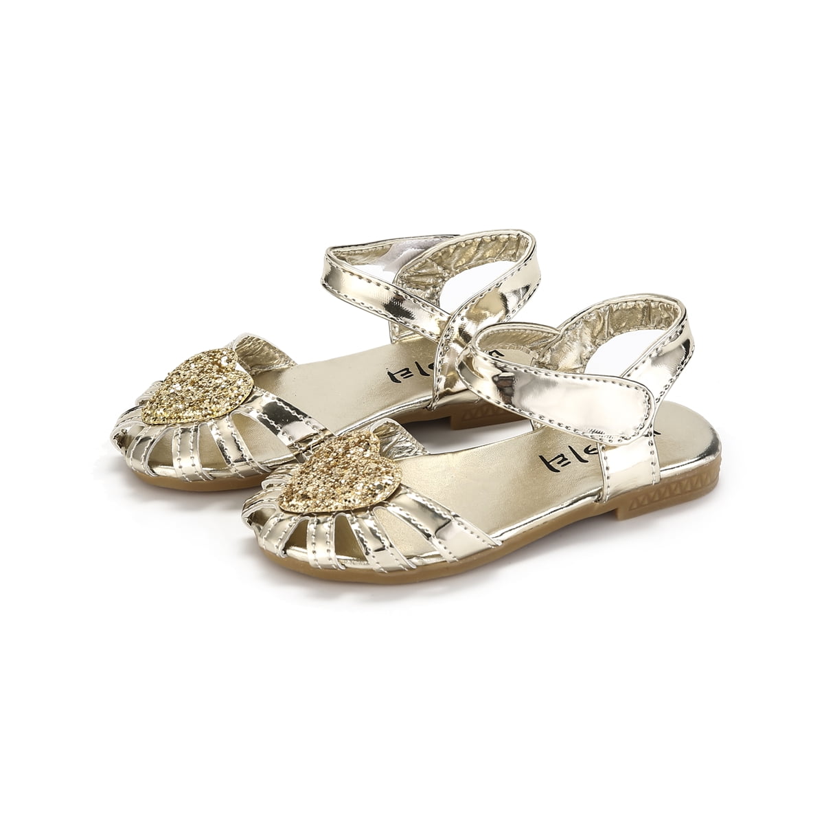 LSFYSZD Girls Fashion Sandals Love Heart Sequins Decoration Cute ...