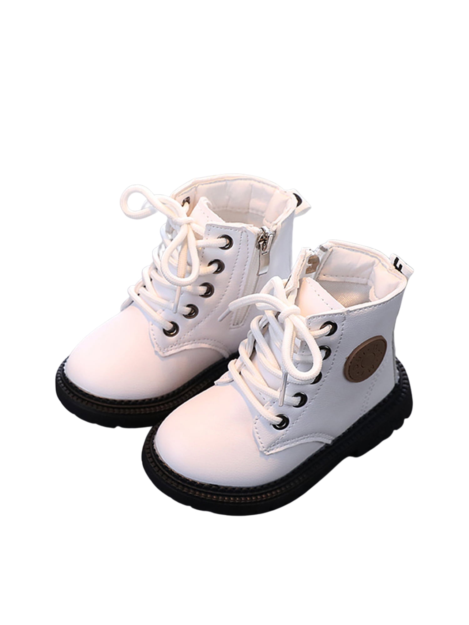 LSFYSZD Little Girls Boys Ankle Boots, Casual Lacing Zipper Outdoor ...