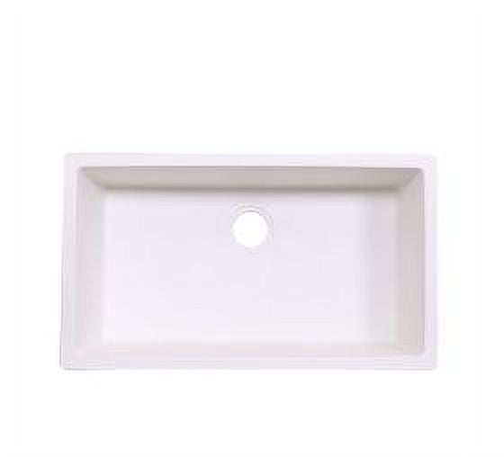 LSGC78 Undermount Single Bowl Granite Composite Sink White - Walmart.com