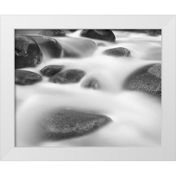 LSH 14x12 White Modern Wood Framed Museum Art Print Titled - Misty ...
