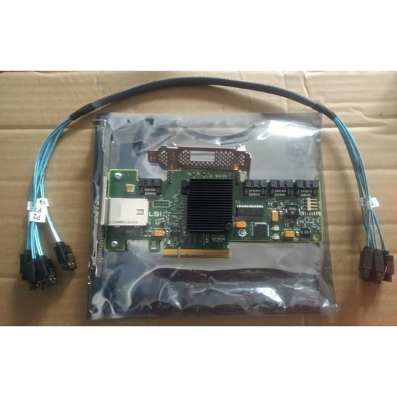 LSI 9212-4I4E IT MODE HBA CARD w/CABLE 4 PORT SATA 8088 6Gb/s ZFS UNRAID FREENAS - Walmart.com