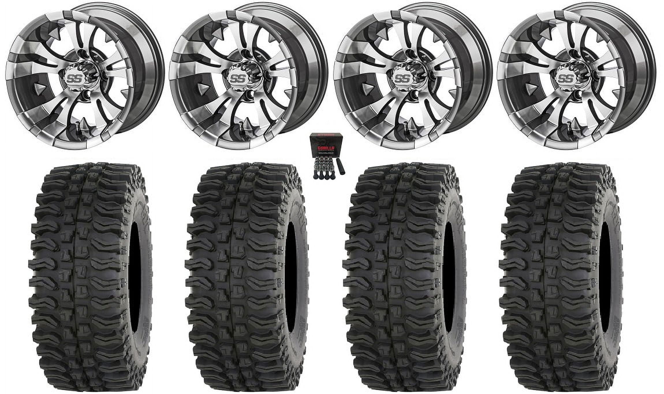 LSI Warlock 14" Golf Wheels Gunmetal 23" BDC Tires Yamaha - Walmart.com