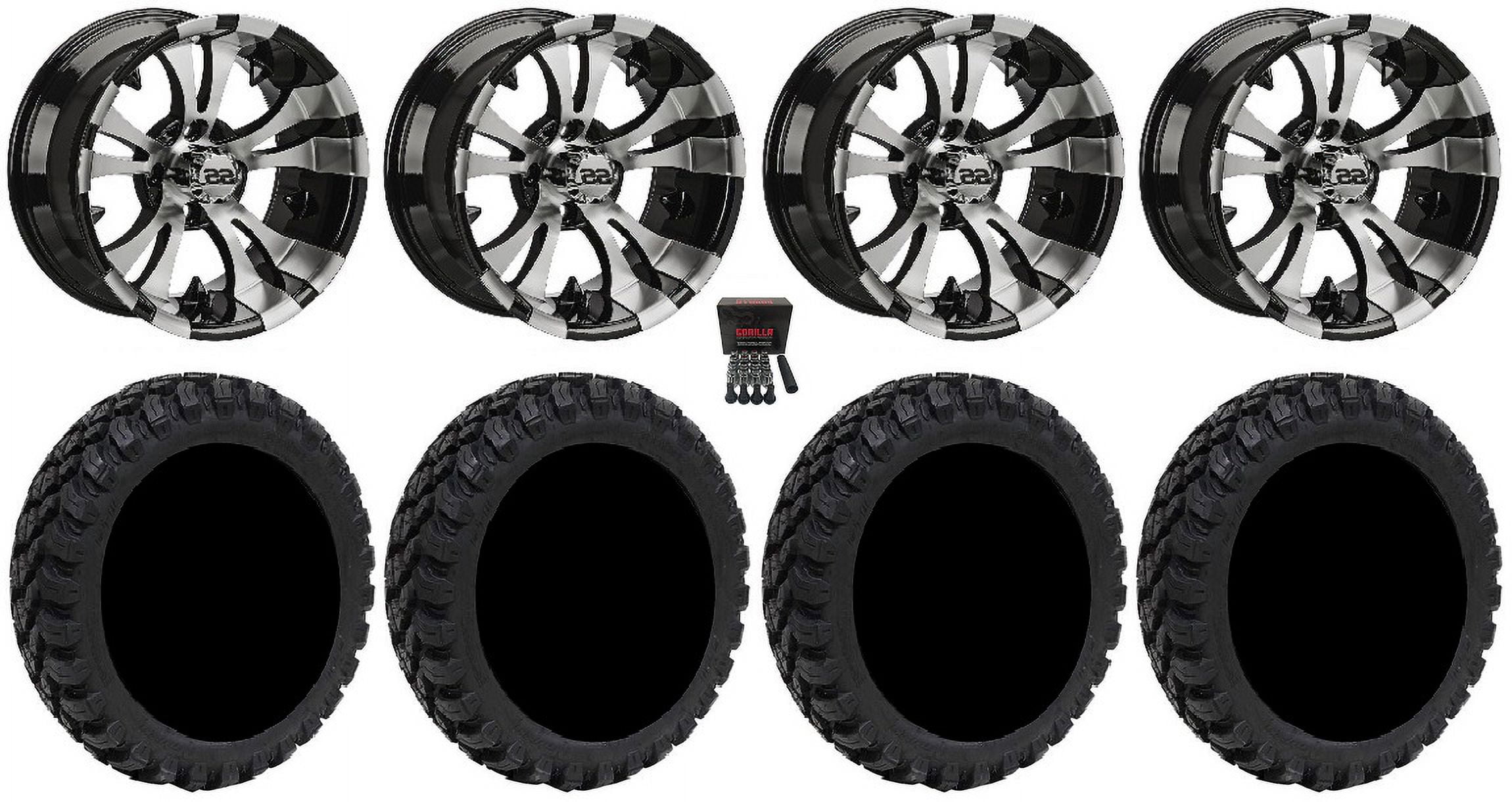 LSI Warlock 14" Golf Wheels Machined 23" Nomad Tires Yamaha - Walmart.com