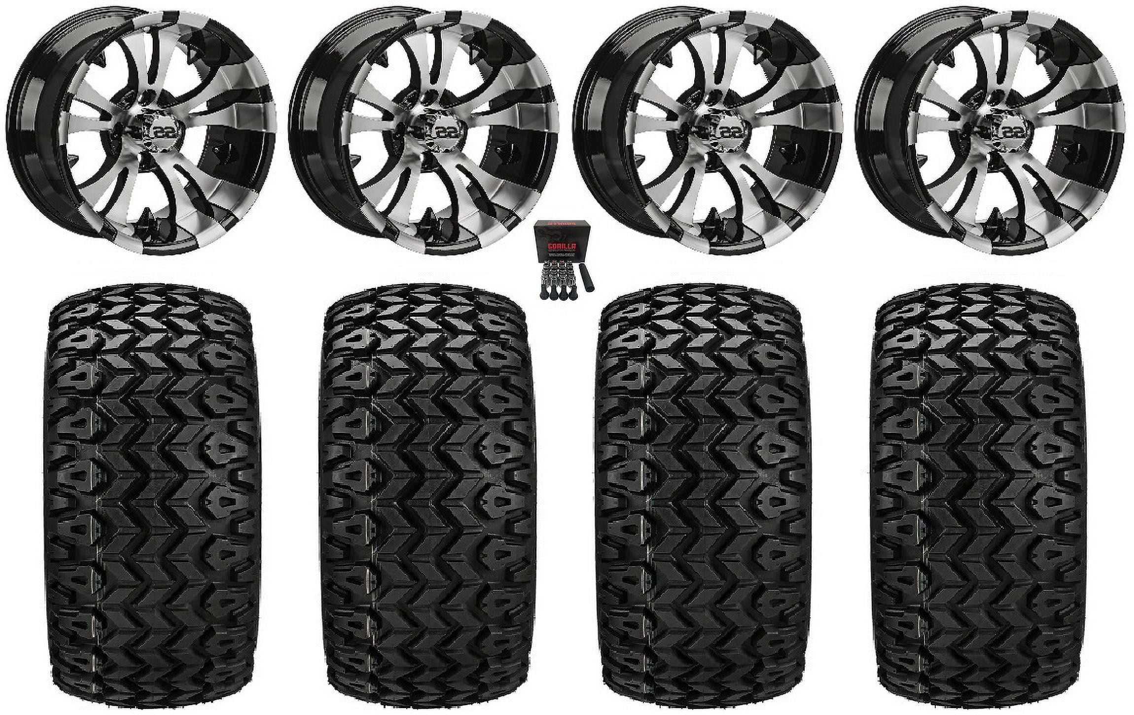 LSI Warlock 14" Golf Wheels Machined 23" Sierra Sport Tires Yamaha ...
