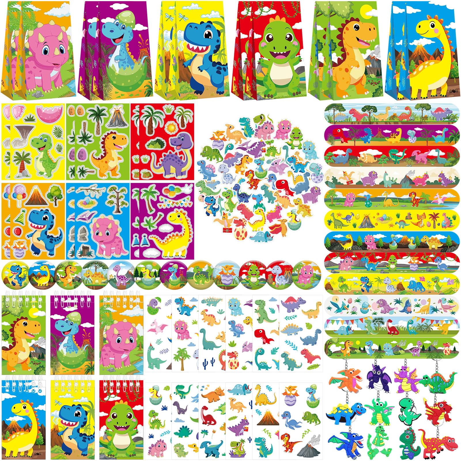 LSJDEER Dinosaur Party Favors, Dinosaur Birthday Decorations, Dinosaur ...