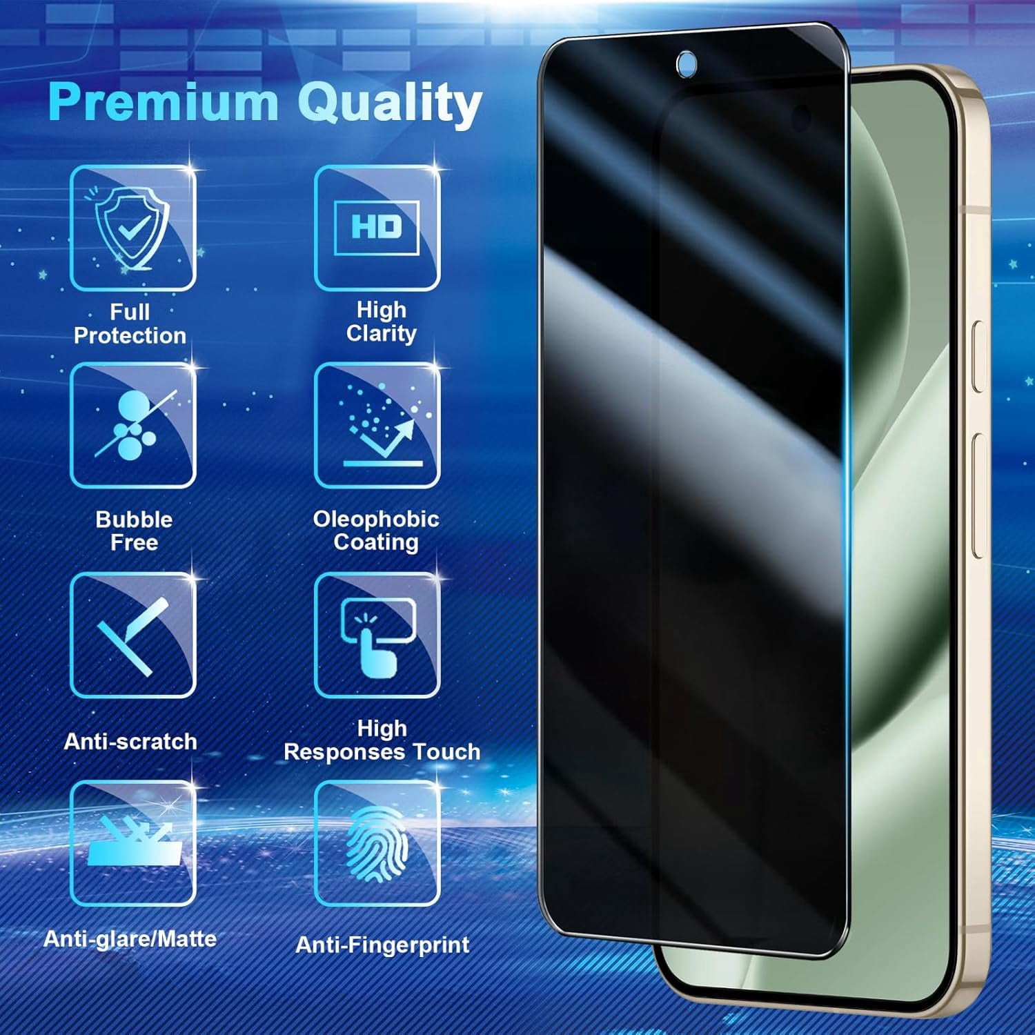 LSKJGA-[2+2 Pack] Privacy Screen Protector for Pixel 10 Pro XL Tempered ...