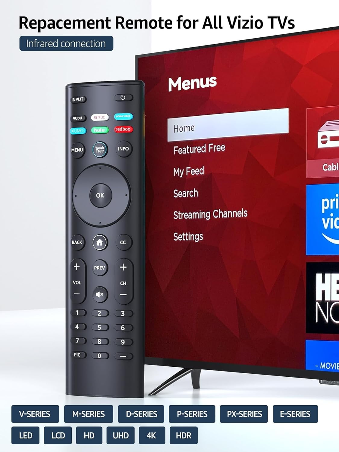 LSKJGA-Replacement Remote Control for VIZIO XRT140 Smart TVs (4K UHD ...