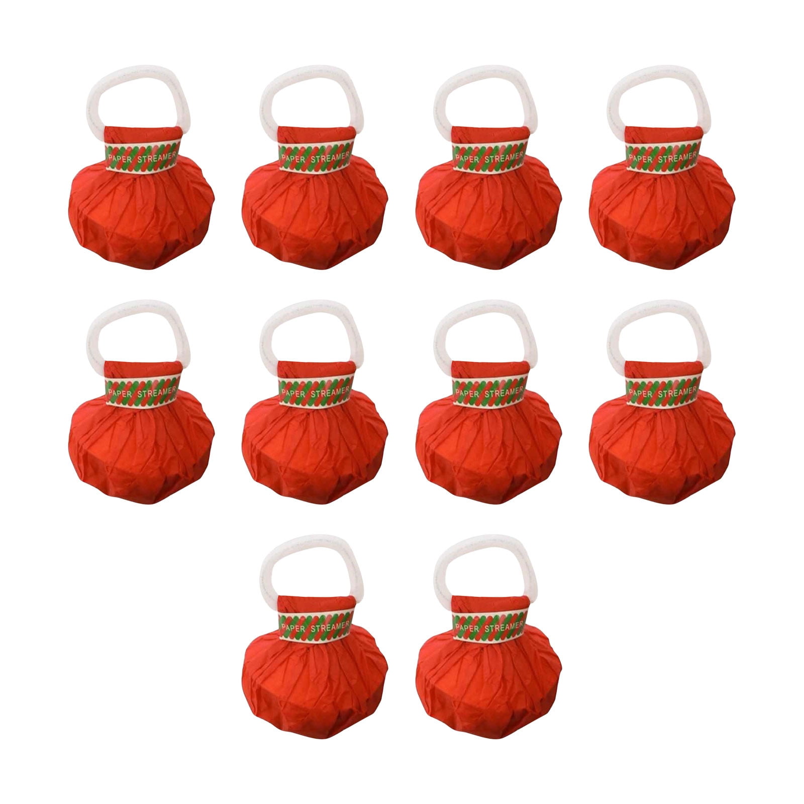 LSLJS 10 Pack Throw Streamers Poppers, Hand Held Colorful Paper ...