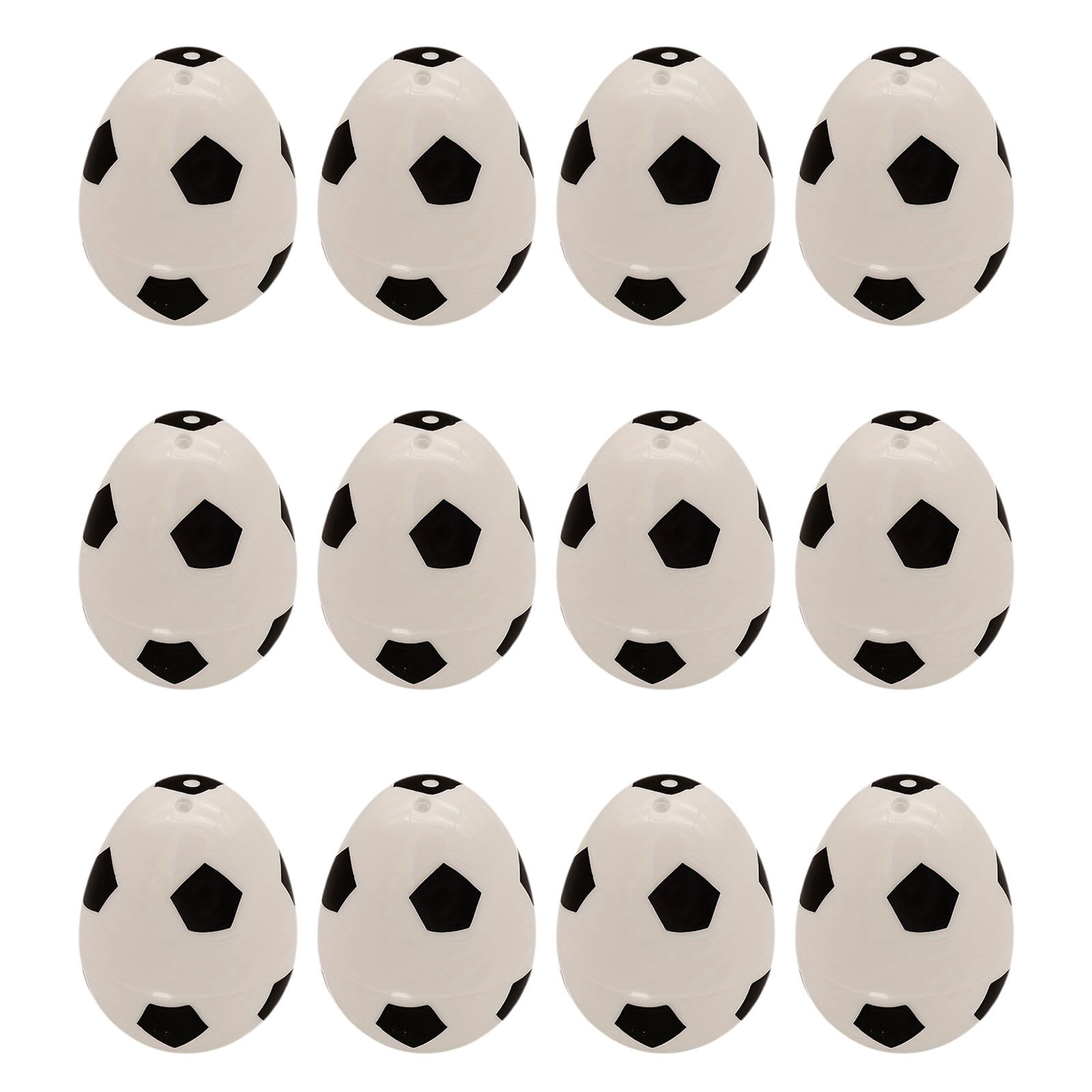 LSLJS 12 Pcs Plastic Easter Eggs, Sports Ball Egg Shaped Container ...