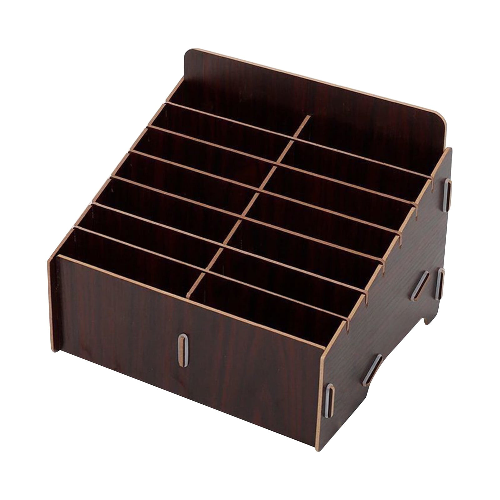 LSLJS 14 Grid Wooden Desktop Organizer, Vintage Countertop Magazine ...